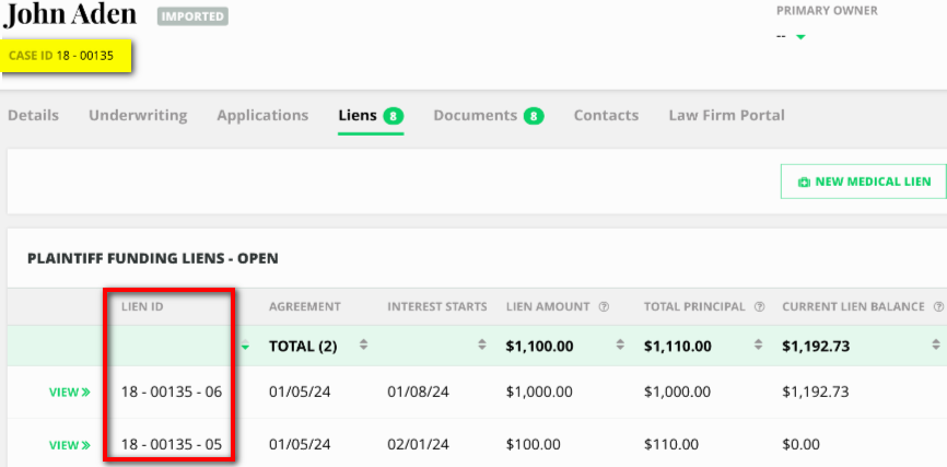 Important System Change Notice - Case & Lien IDs – Funder Software