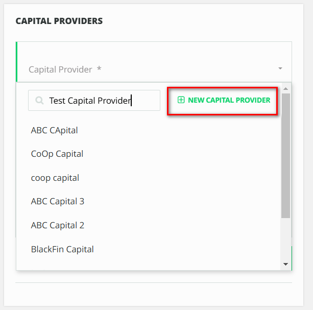 Adding and updating Capital Providers in a lien – Funder Software